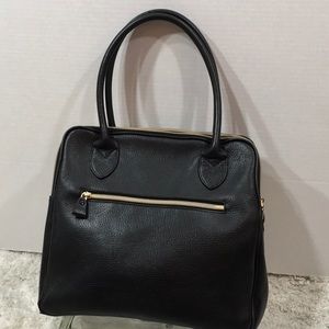 Arnaldo Bassini | Bags | Arnaldo Bassini Black Leather Satchel | Poshmark